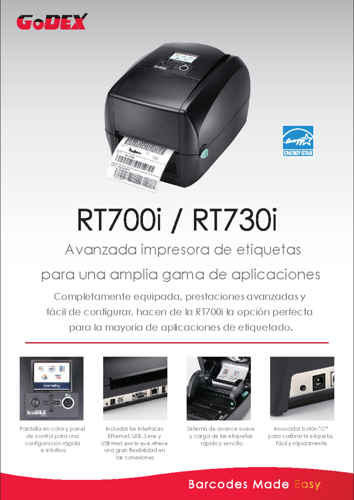 Brochure RT700i ES - Sistema de avance suave y carga de las etiquetas ...