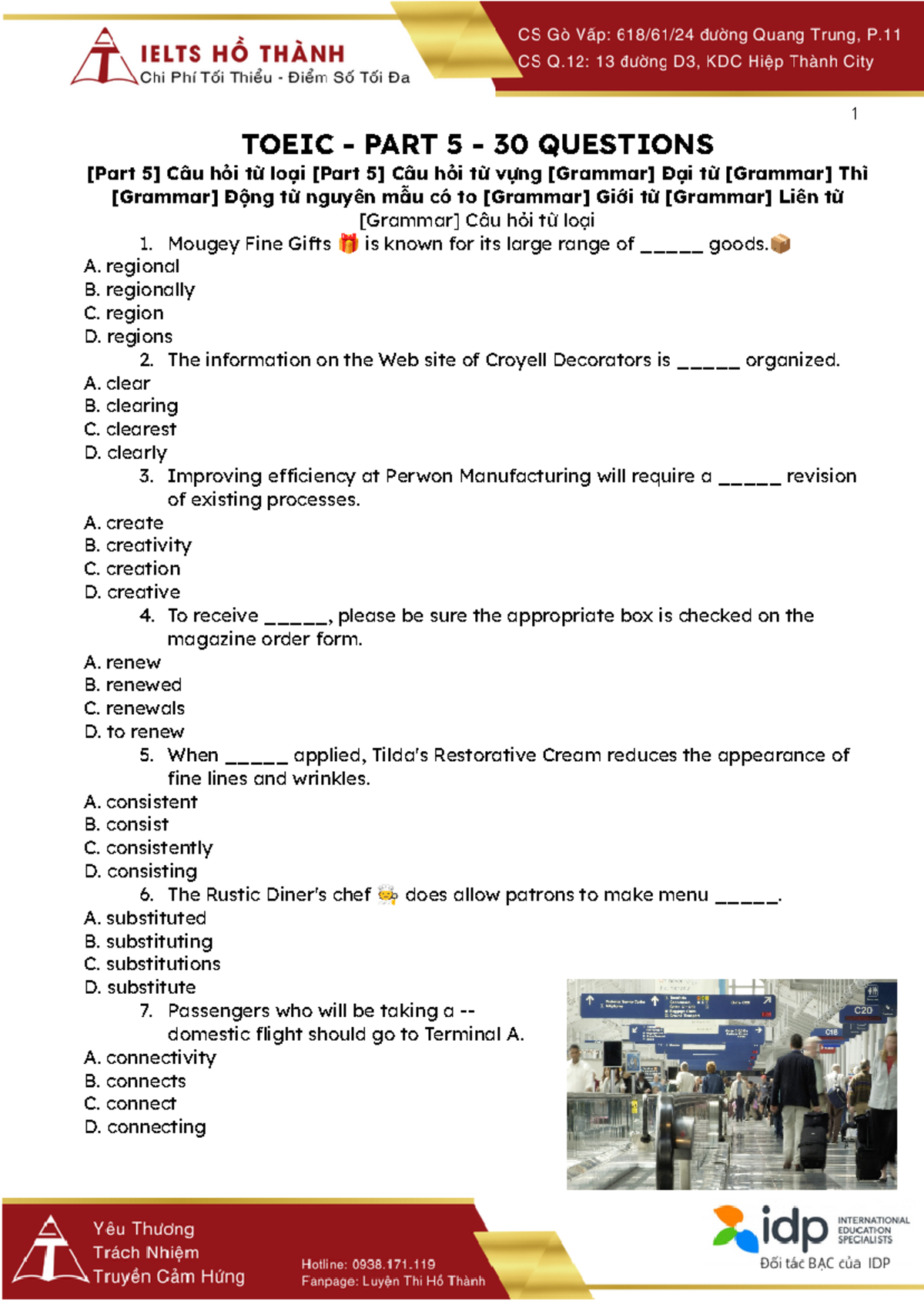 Toeic-BUỔI-2-PART-5 - ádasdasdasdasdasd - TOEIC - PART 5 - 30 QUESTIONS ...