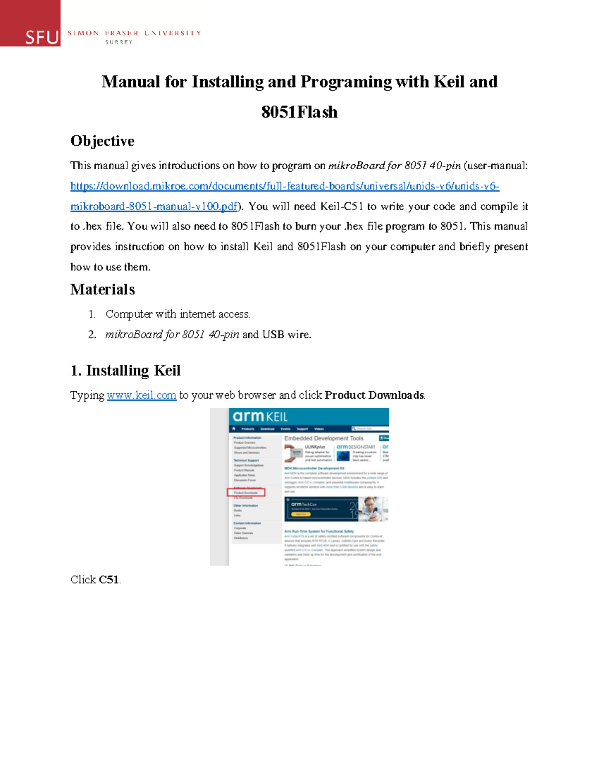 Manual for 8051 Keil and Programmer-r1 - Manual for Installing and Programing with Keil and ...