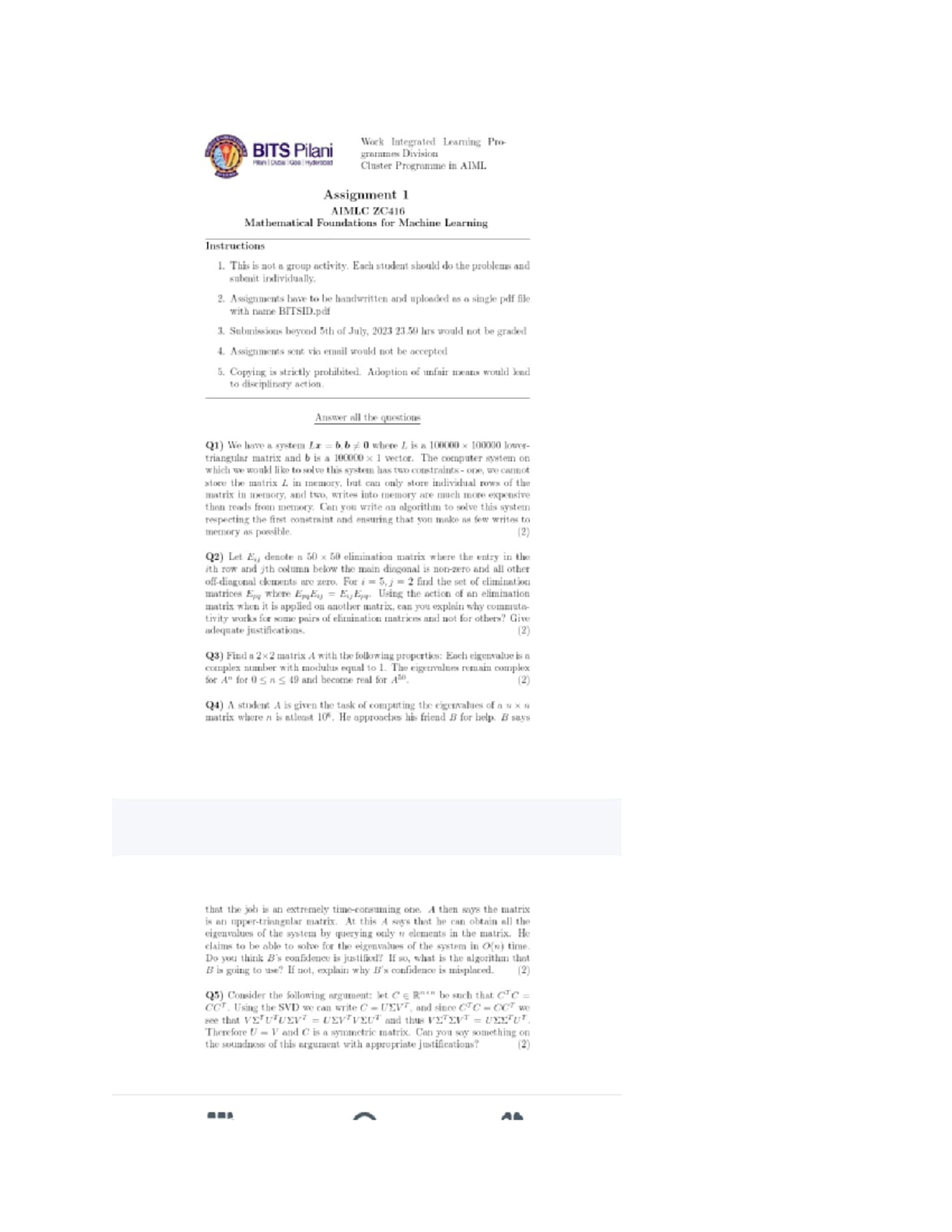 MFML - Mathematical Foundations for Machine Learning - Studocu