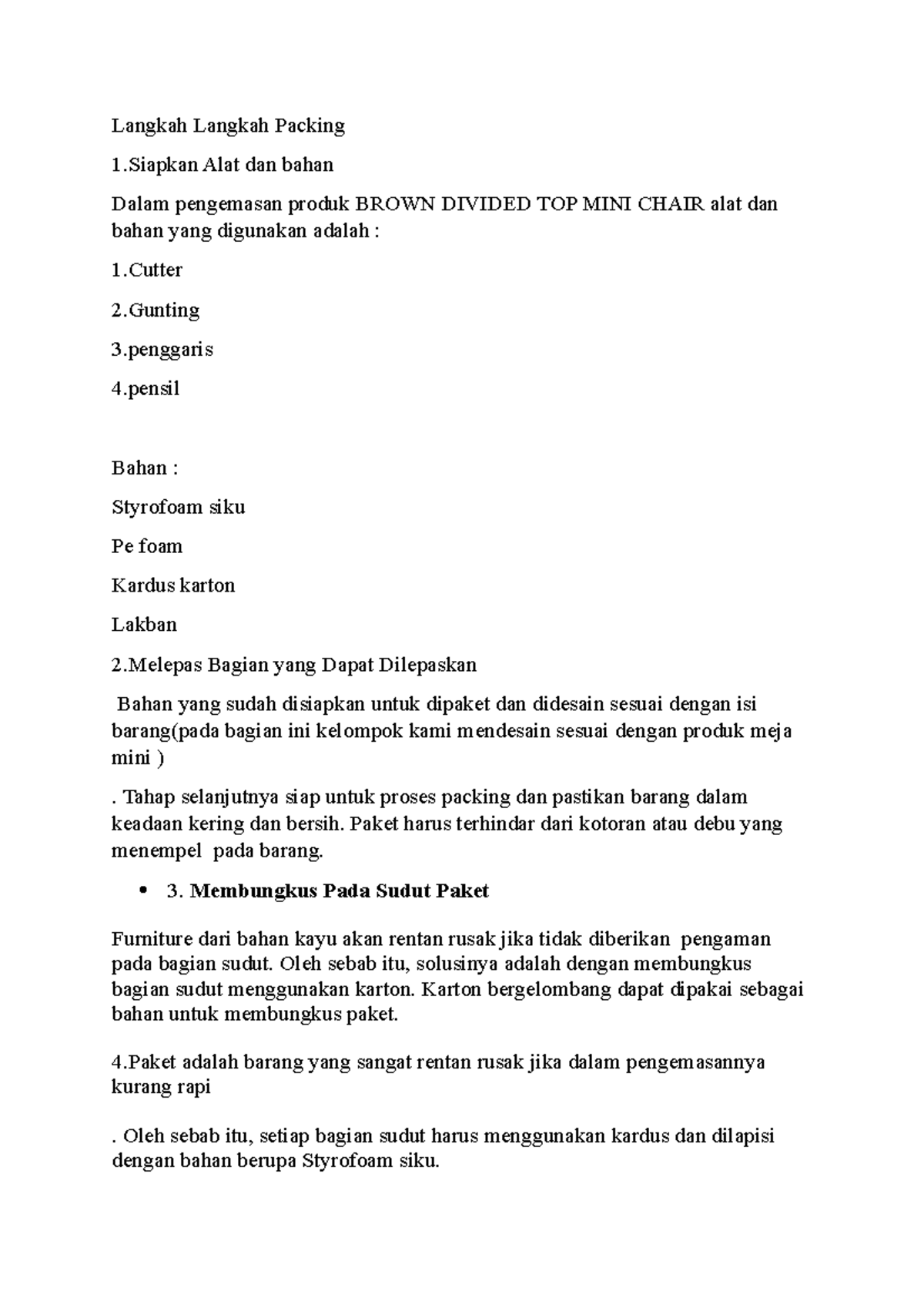 Langkah packing - All abou Economies - Langkah Langkah Packing 1 Alat ...