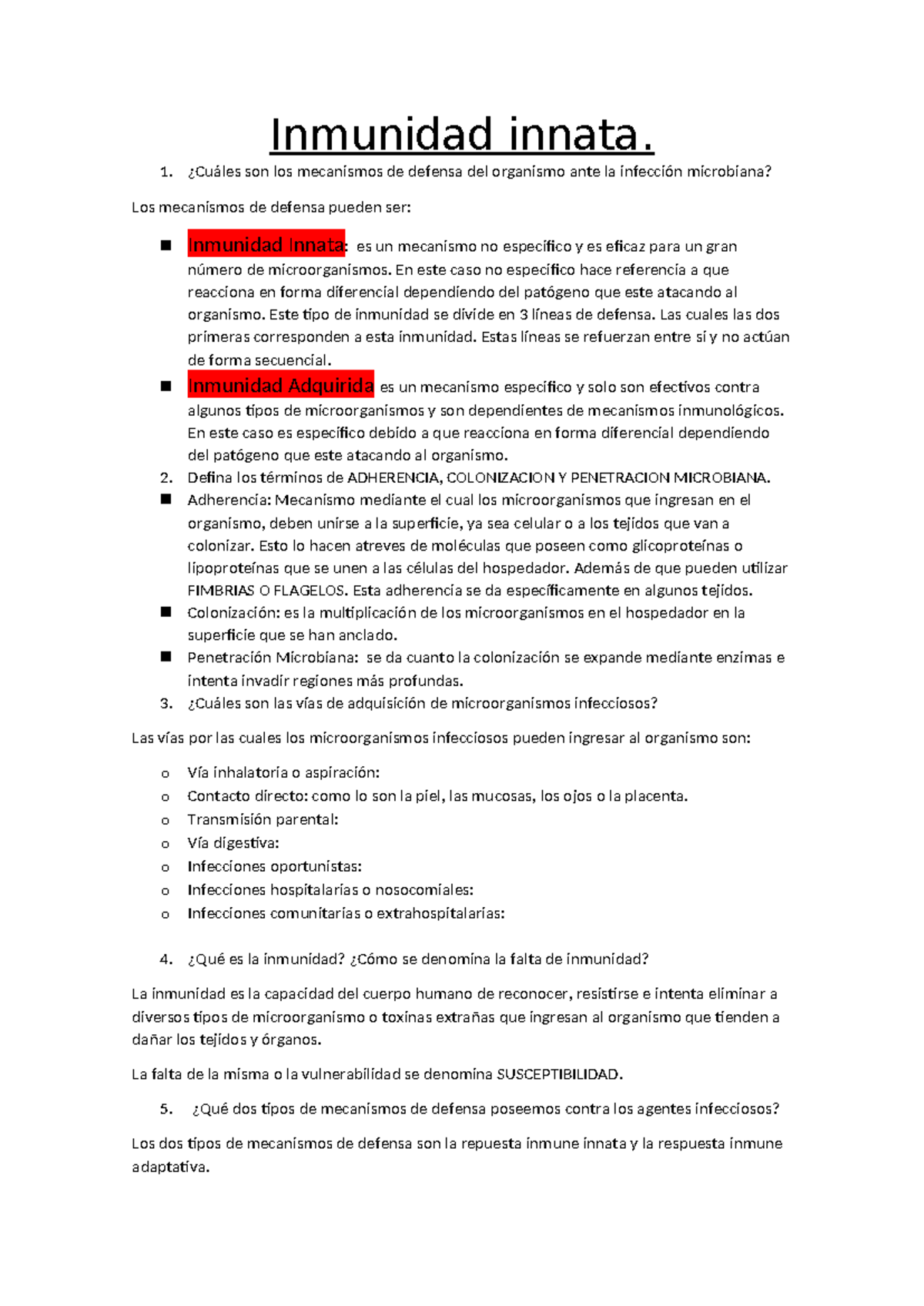Inmunidad innata - ¿Cuáles son los mecanismos de defensa del organismo ...