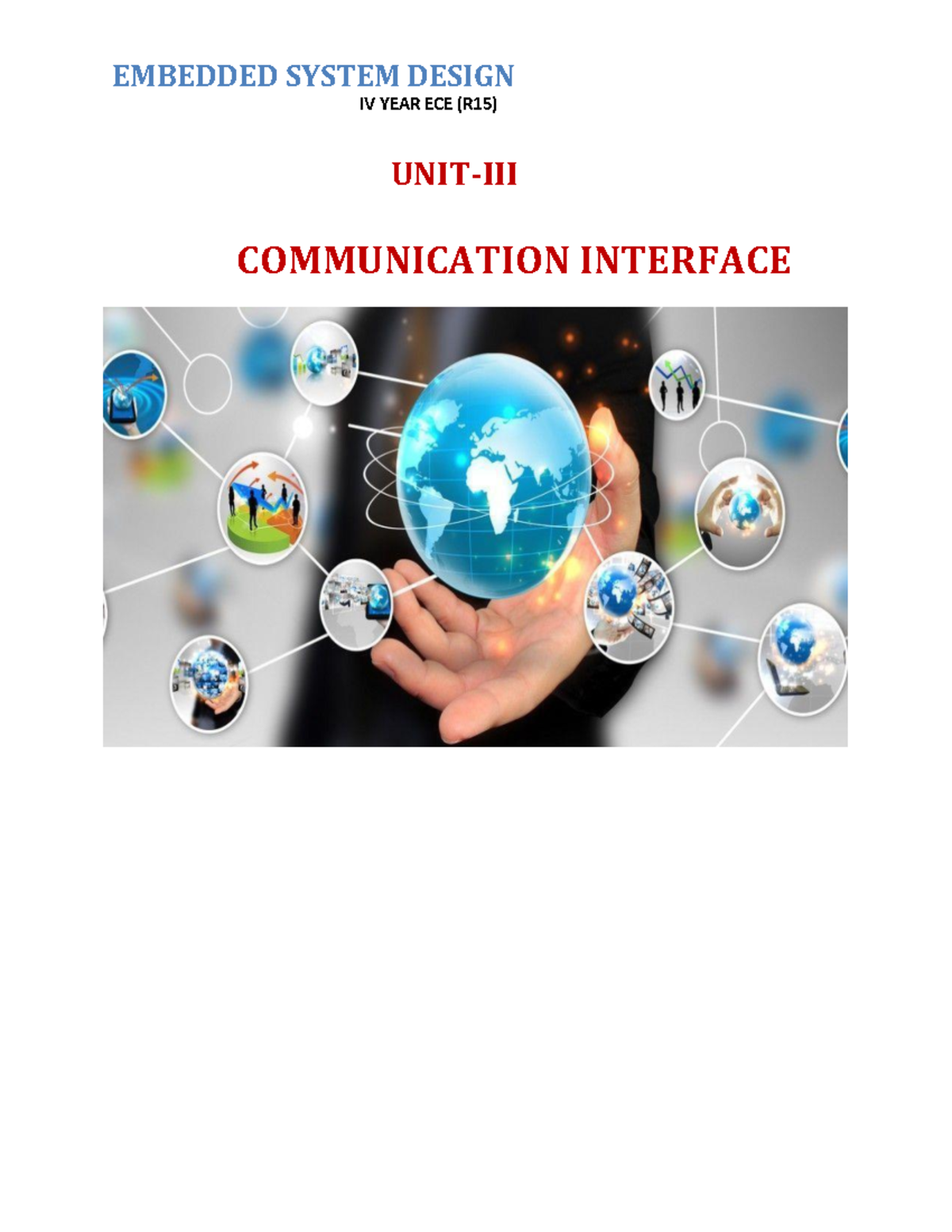 Communictaion Interfaces - The external communication interface can be ...