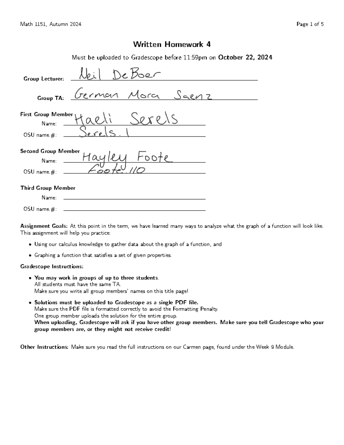 WH4 M1151 AU24 - practice test - Math 1151, Autumn 2024 Page 1 of 5 ... WH4 M1151 AU24 - practice test - Math 1151, Autumn 2024 Page 1 of 5 ...