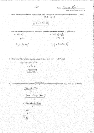 Practice Test Solutions - MATH 310 - Studocu
