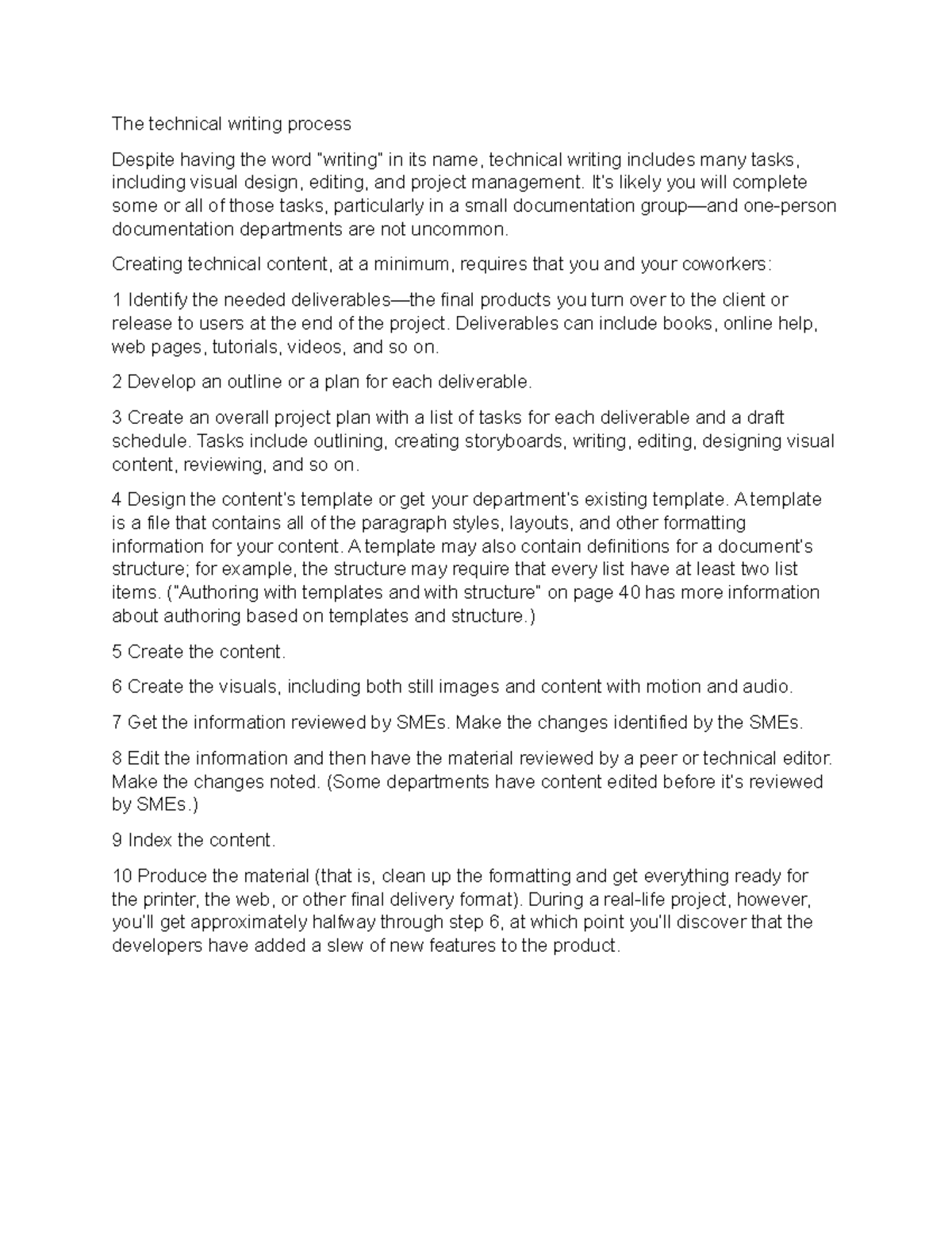 Guide in Planning and Writing Technical Content - The technical writing ...