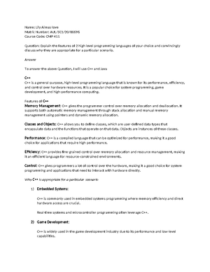 Data Management 1 - Introduction to DBMS and Relational Theory - CSC 214: INTRODUCTION TO DATA ...