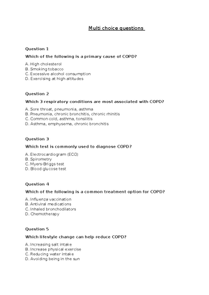 COPD - Exam notes - flow chart of the pathophysiology of COPD - CO4P ID ...