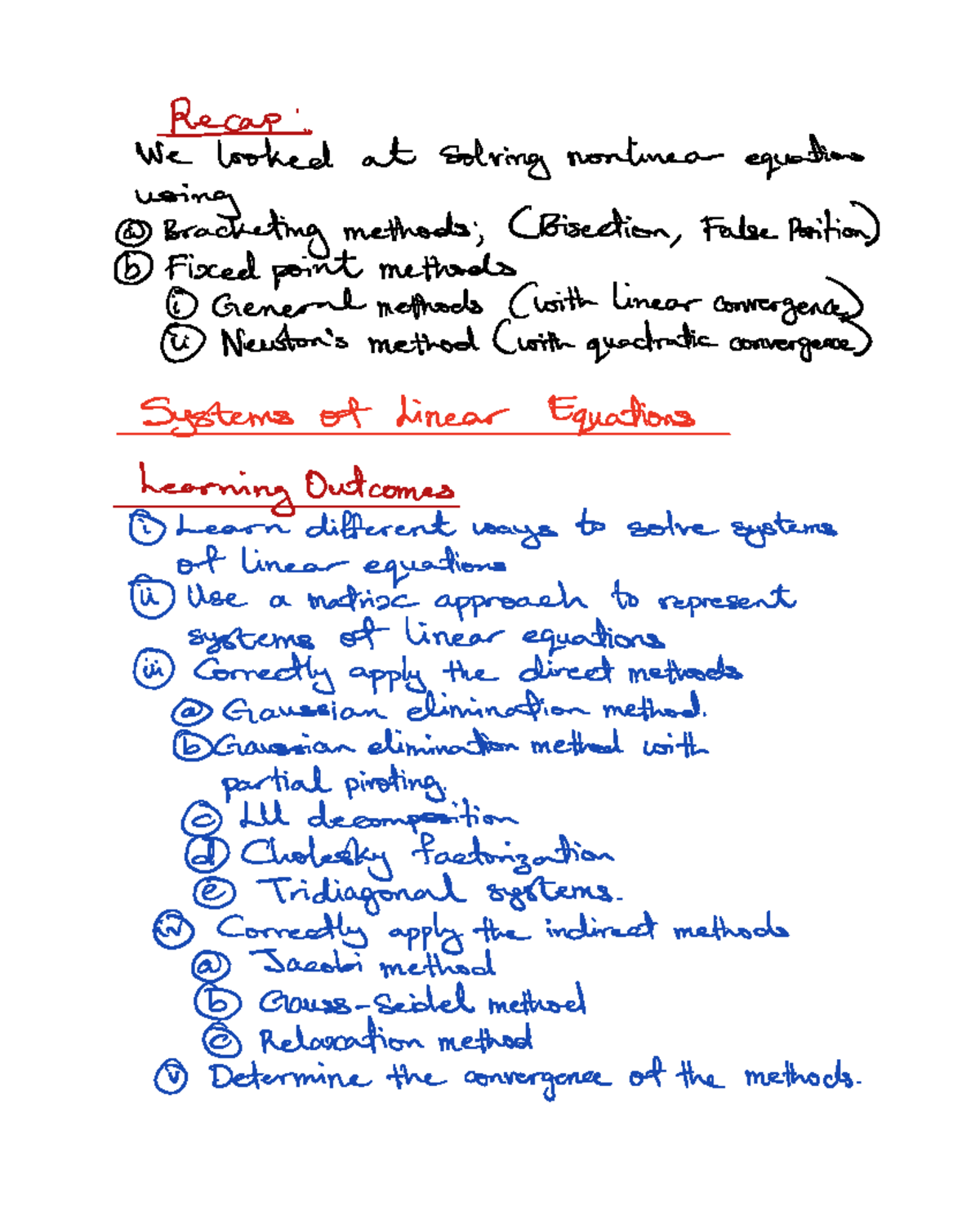 Systems of Linear Equation Class Notes - wkakted at solving nonlinear ...