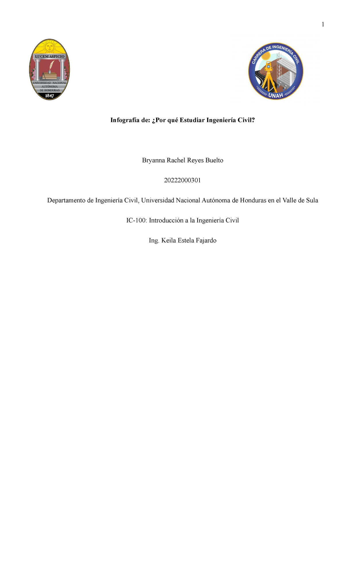 Infografía sobre porque estudiar Ingeniería Civil- Bryanna Rachel Reyes ...