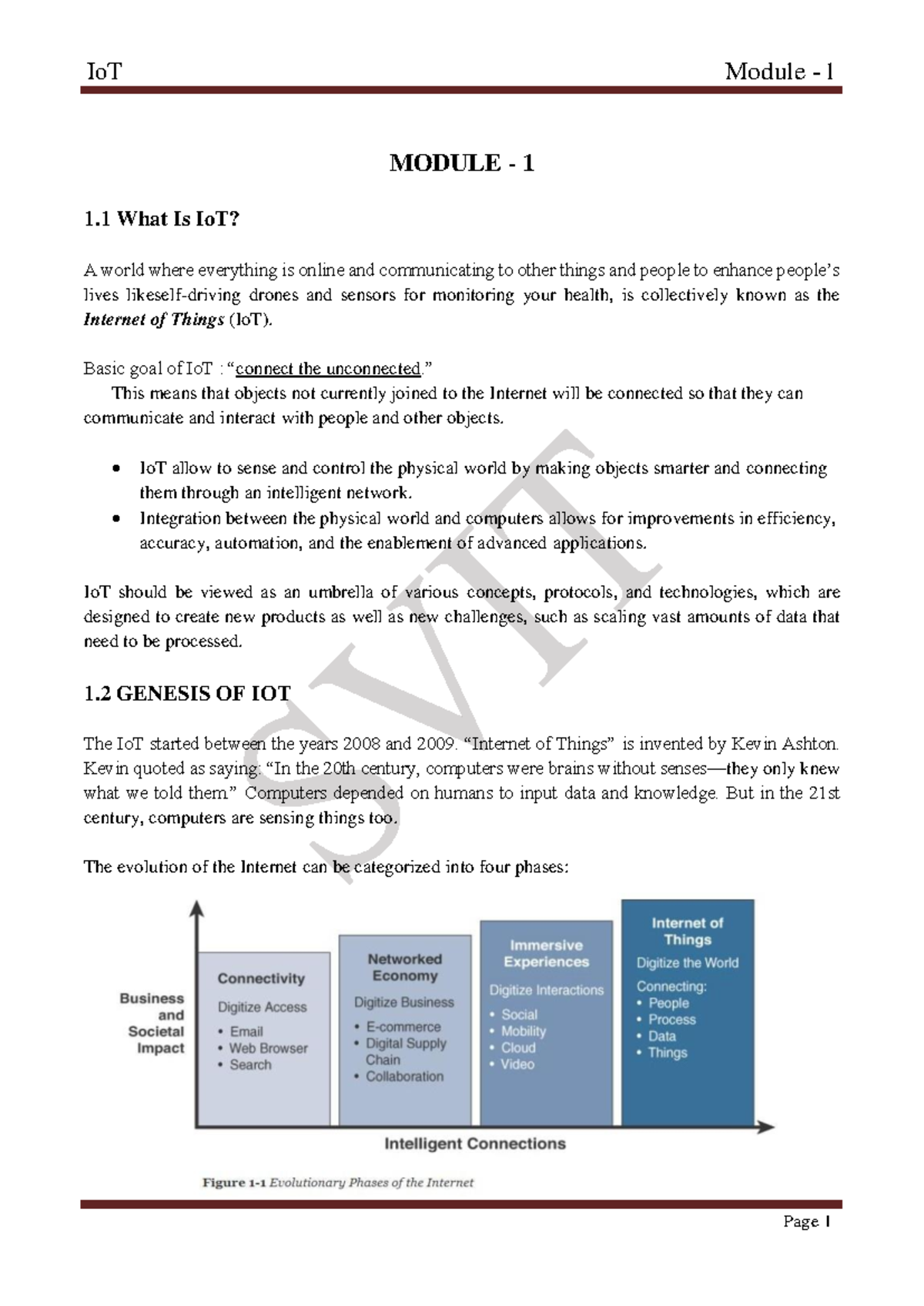 18cs81 IOT 1 - MODULE - 1 1 What Is IoT? A world where everything is online and communicating to ...