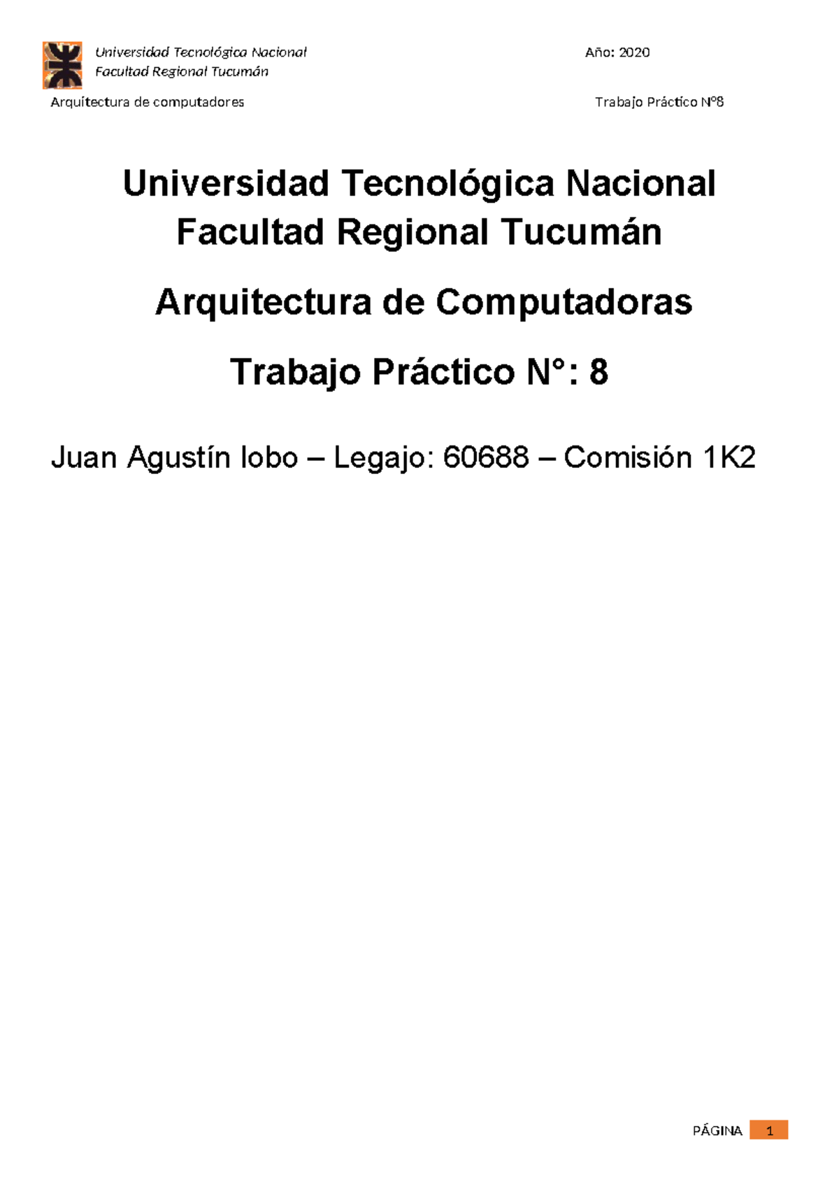 TP N-8 Arcom - tps - Facultad Regional Tucumán Arquitectura de computadores Trabajo Práctico N ...