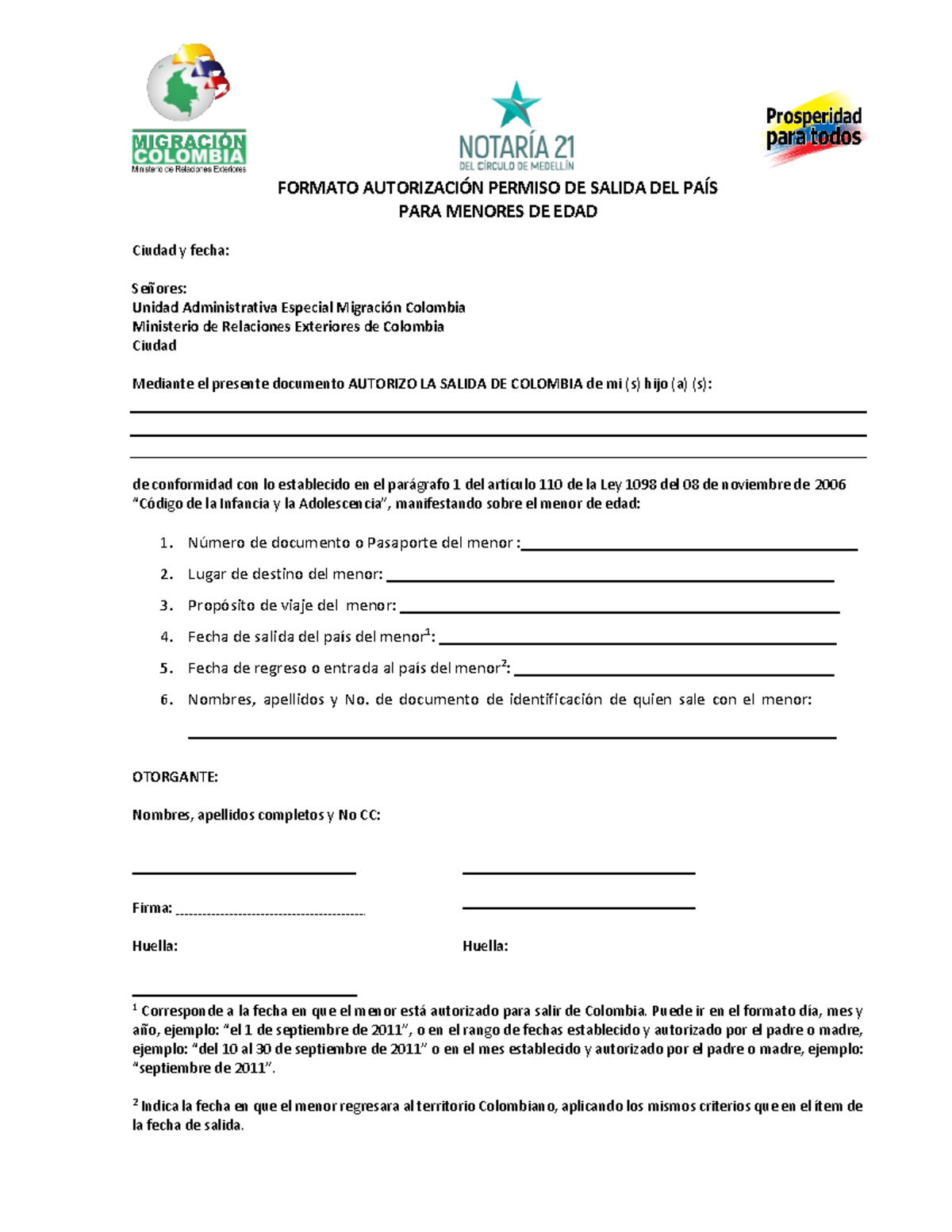 Formato- Salida-PAIS - ,yfff - FORMATO AUTORIZACI”N PERMISO DE SALIDA ...