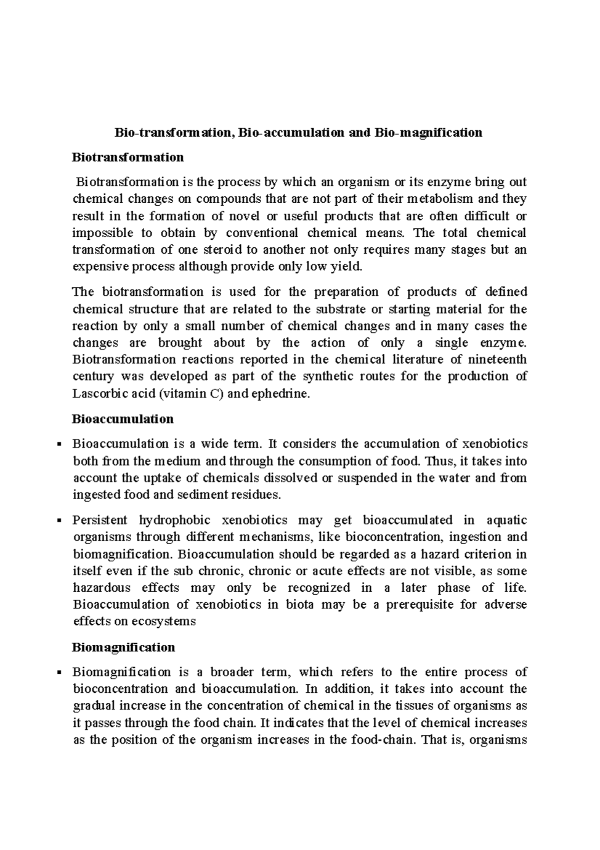 Bio-transformation - Its a lecture note - Bio-transformation, Bio ...