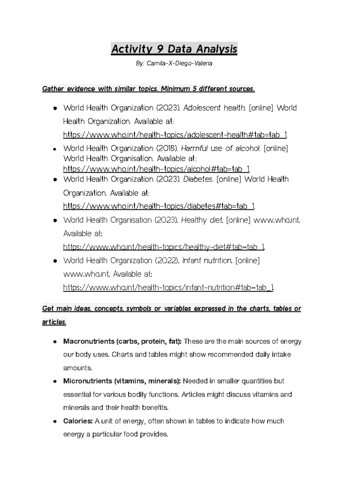 Activity 9 Data Analysis - Activity 9 Data Analysis By: Camila-X-Diego ...