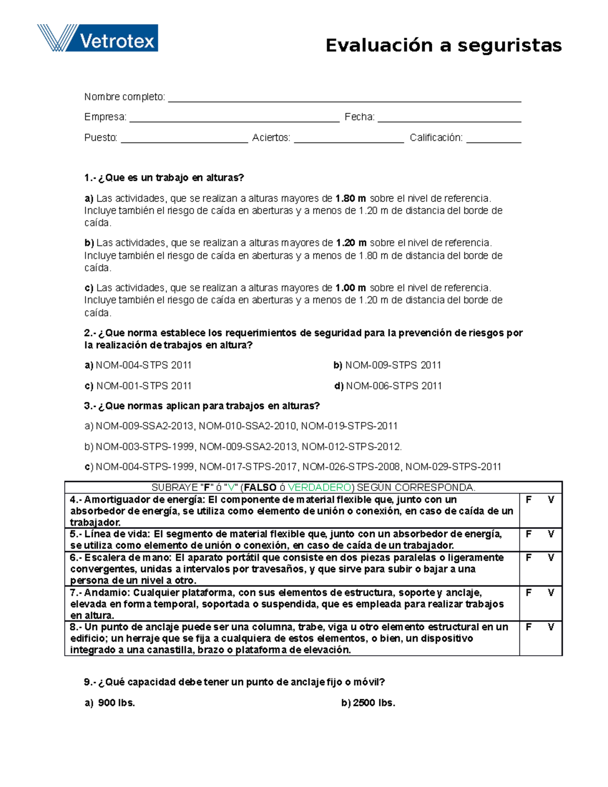 Examén Segurista Básico - Nombre completo: - Studocu