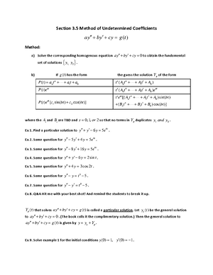 370A Section 3.7 Spring-Mass - Section 3 Mechanical Vibrations Ex (3.7 ...