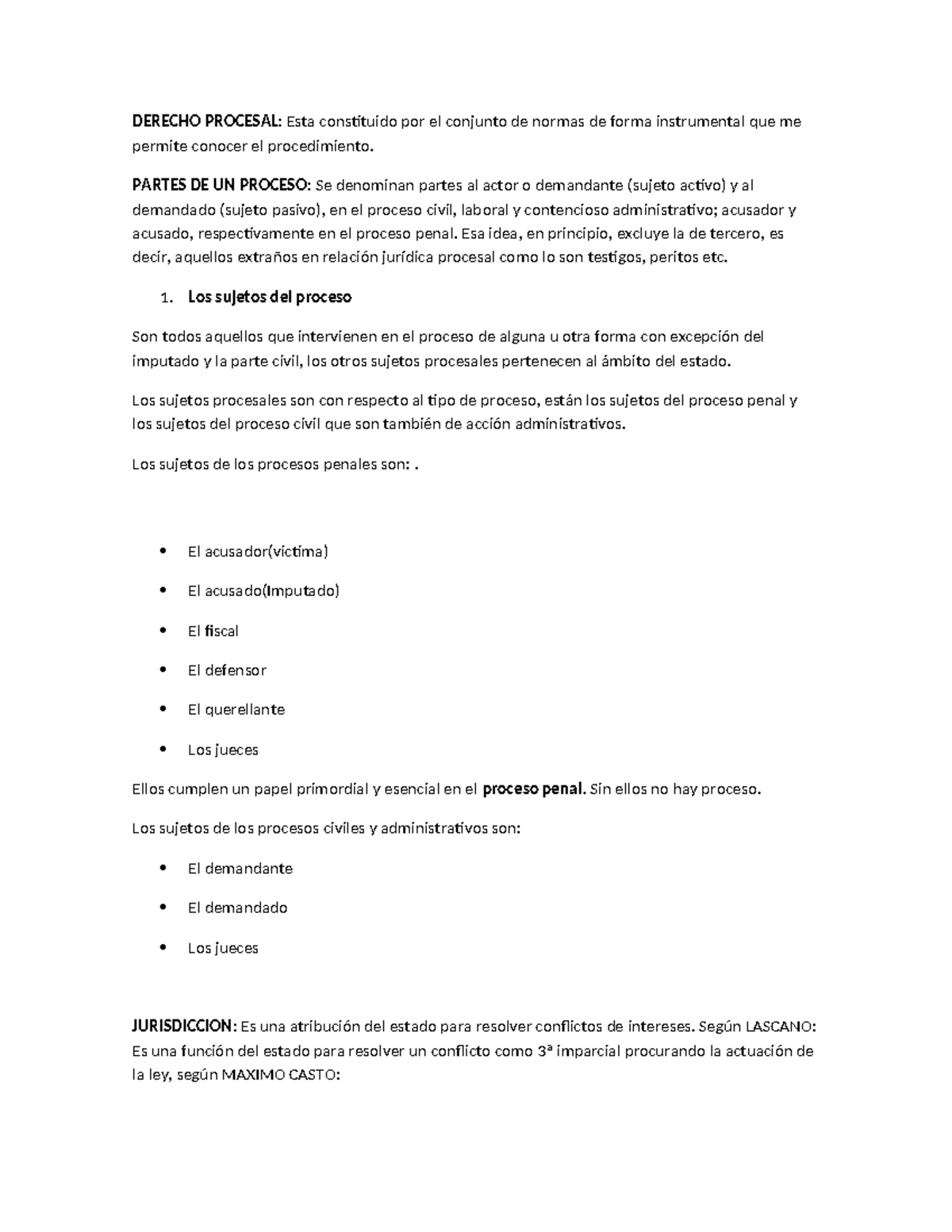 Resumen Teoria General DEL Proceso - DERECHO PROCESAL: Esta constituido ...