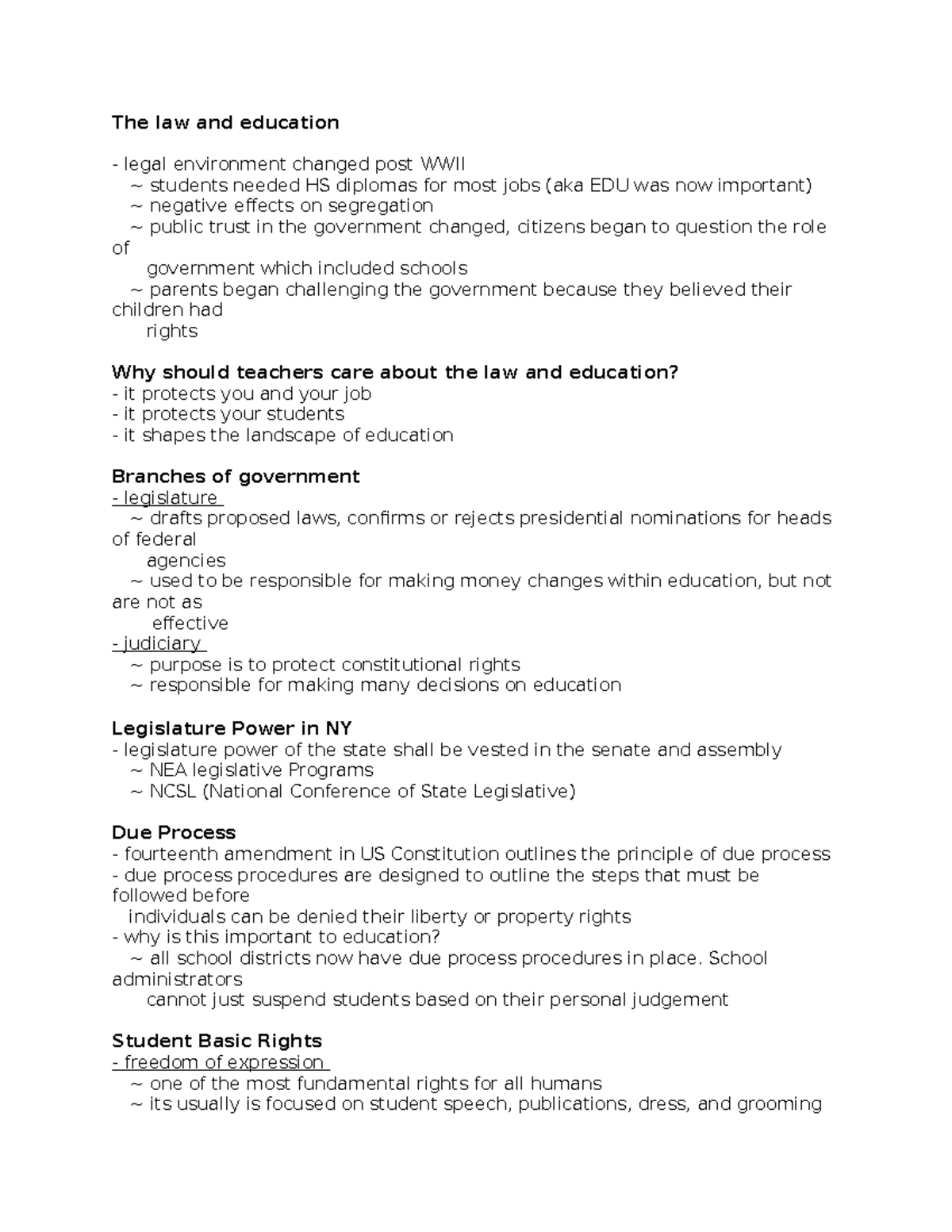 EDU-1000 - Kate Ross - The law and education legal environment changed ...
