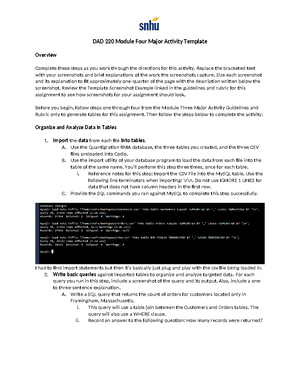 DAD 220 Module Four Lab Template - DAD 220 Module Four Lab Template ...