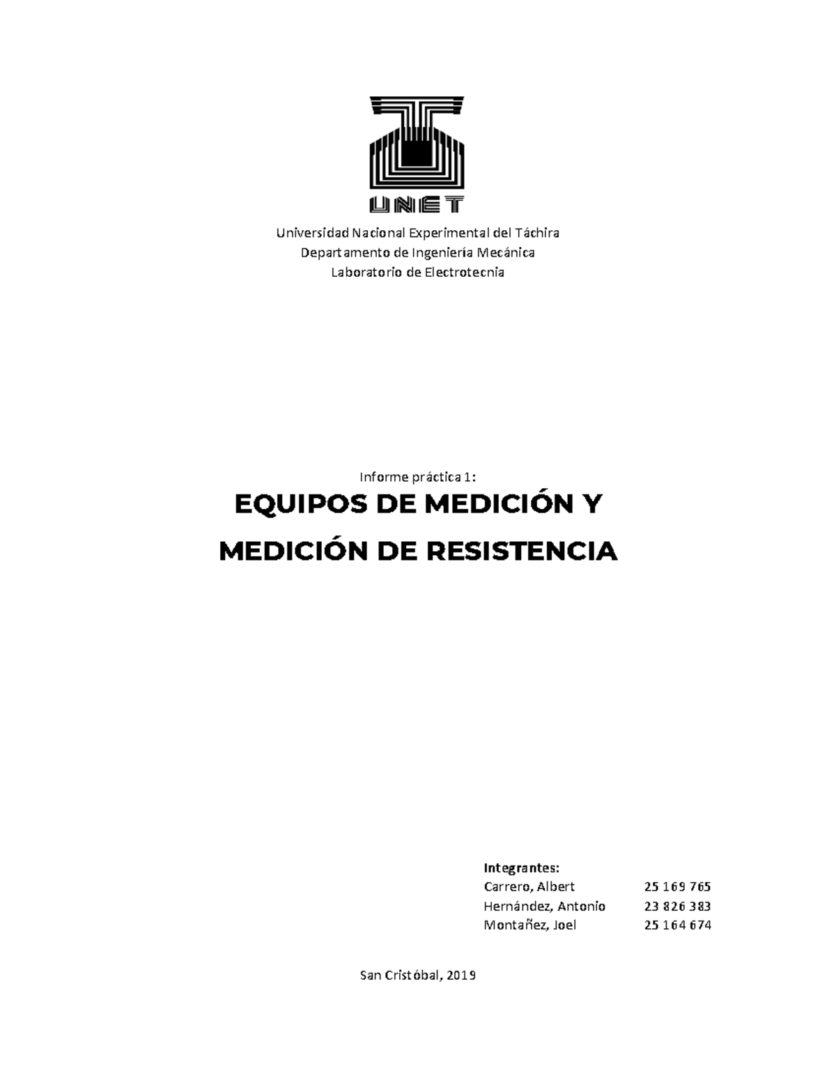 Electrotecnia - Informe 1 - Warning: TT: undefined function: 32 Warning: TT: undefined function ...