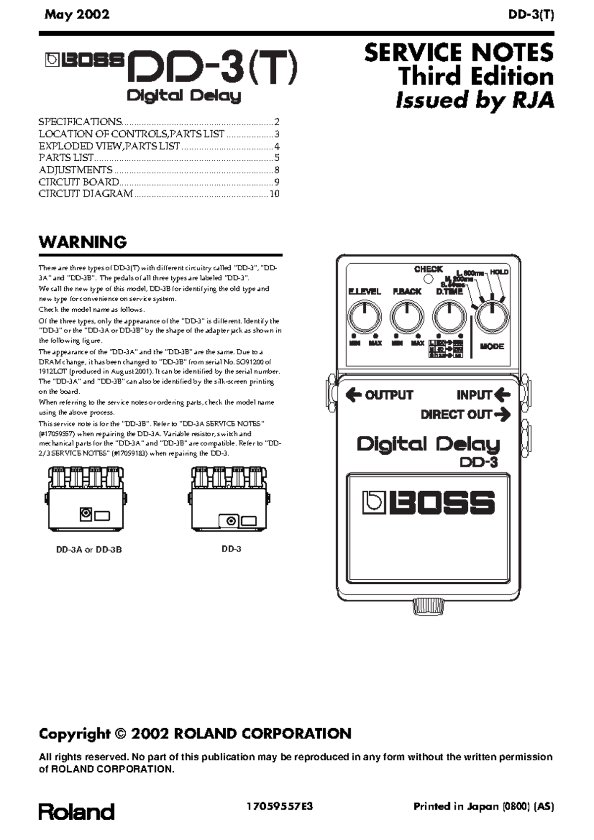 DD-3T Service Notes 3rd - SERVICE NOTES Third Edition Issued by RJA ...
