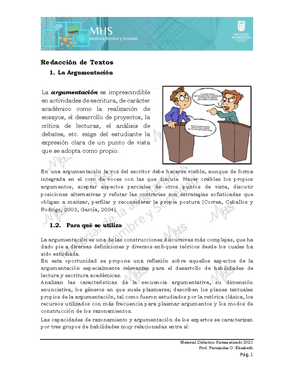 Fernandez L Redacción de Textos 2021 - Material Did·ctico Sistematizado 2021 Prof. Fern·ndez O ...