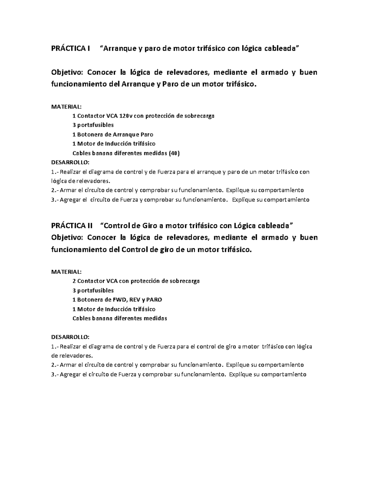 Práctica 1 y 2 PLC - Practica 1 y 2 de la materia de control logico programable - PRÁCTICA I ...