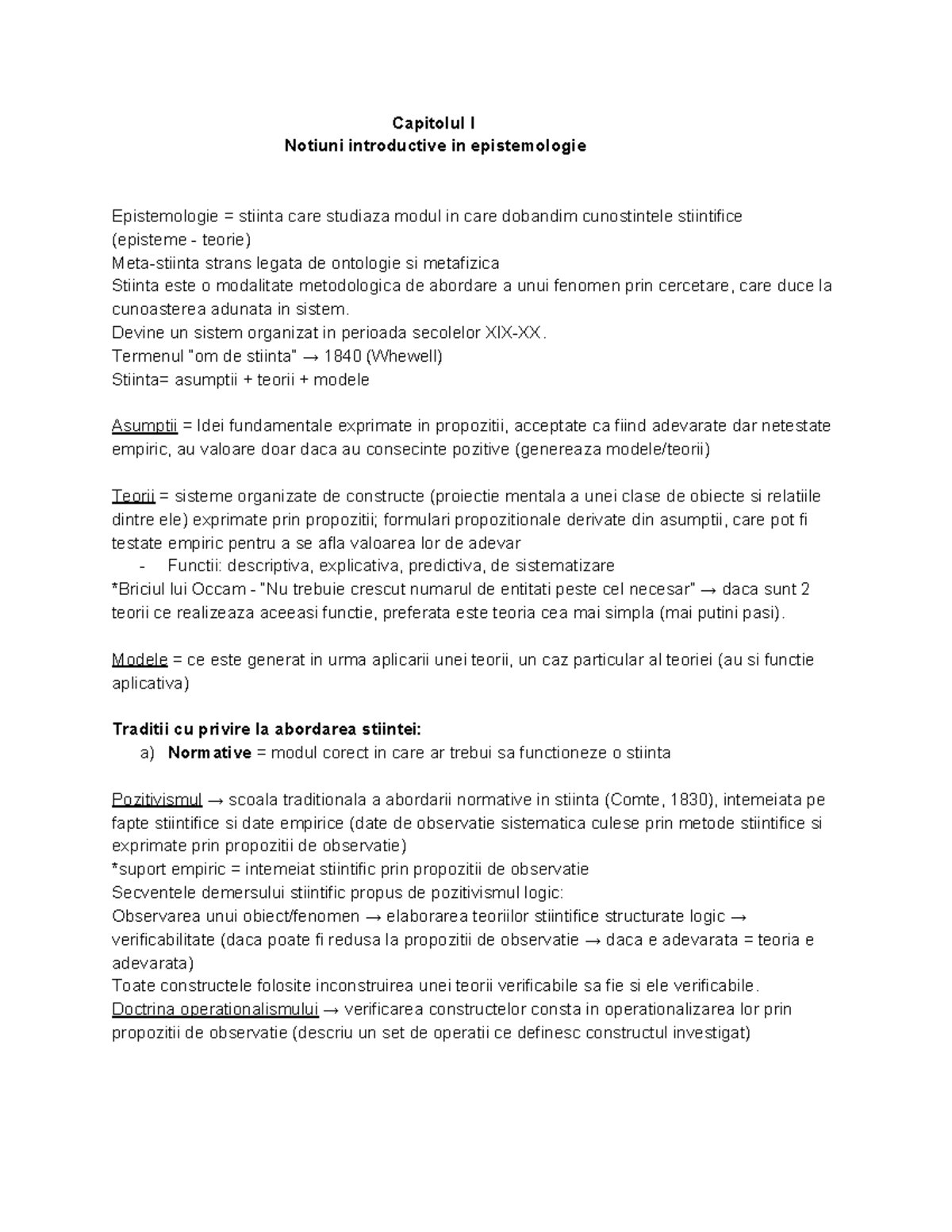 Abilitati - David - Capitolul I Notiuni introductive in epistemologie ...