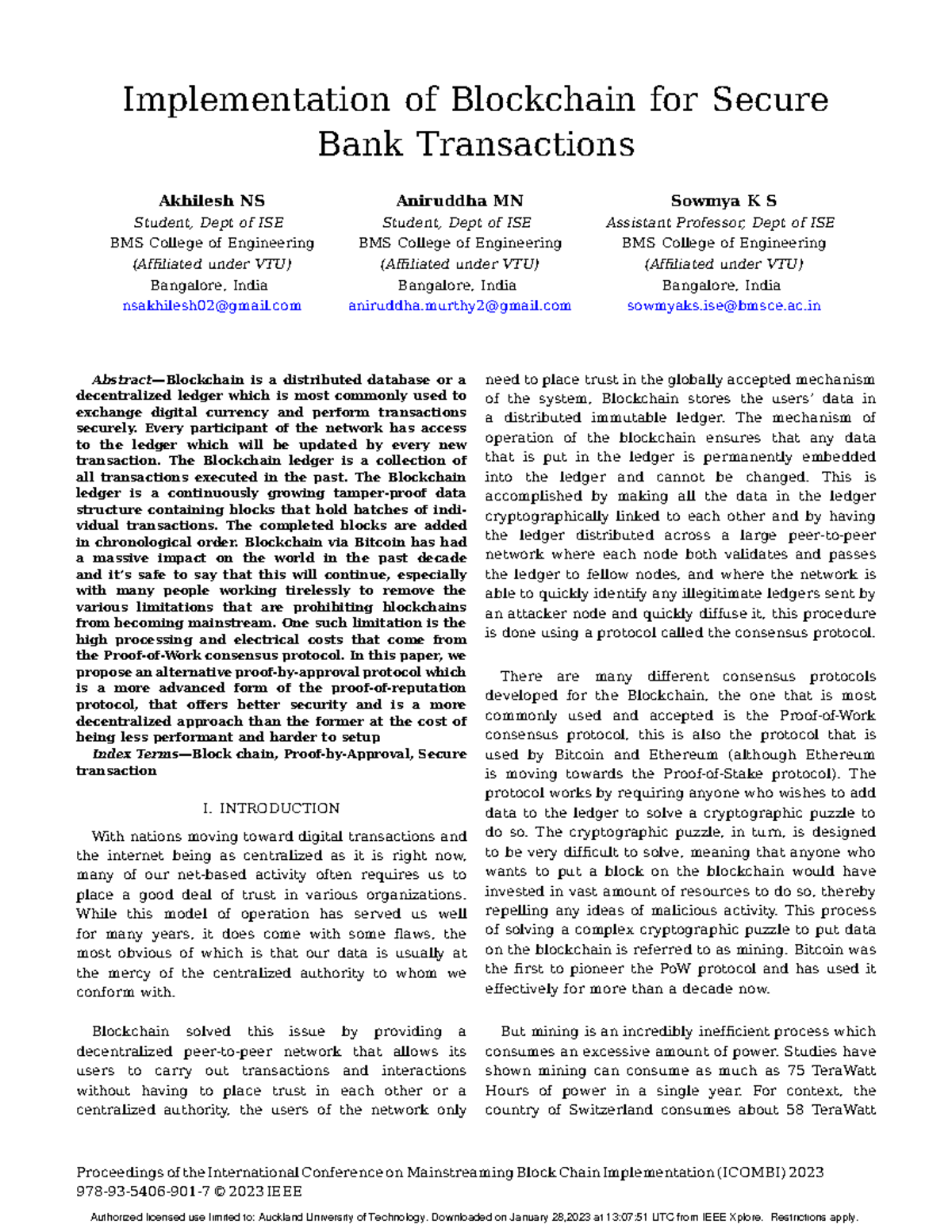 Bank Transaction - secong - Implementation of Blockchain for Secure Bank Transactions Akhilesh ...