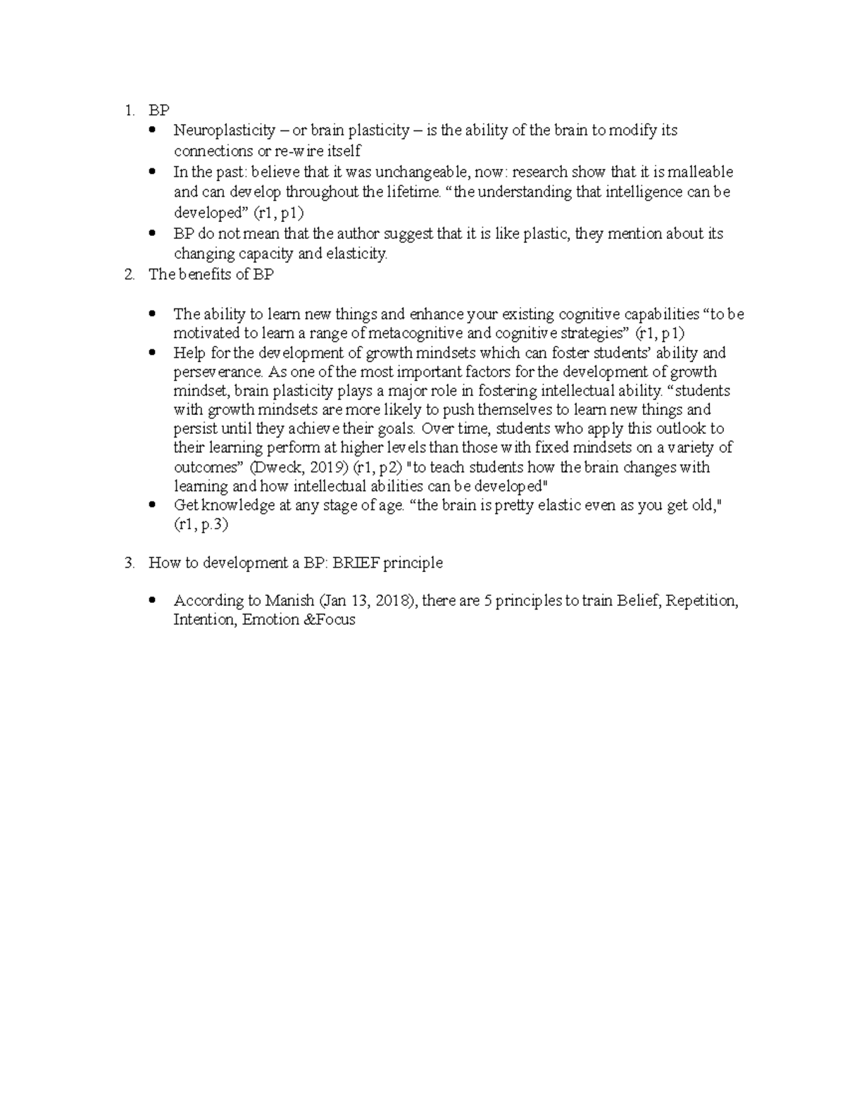 Brain plasticity essay - ENG207 - Seneca College - Studocu