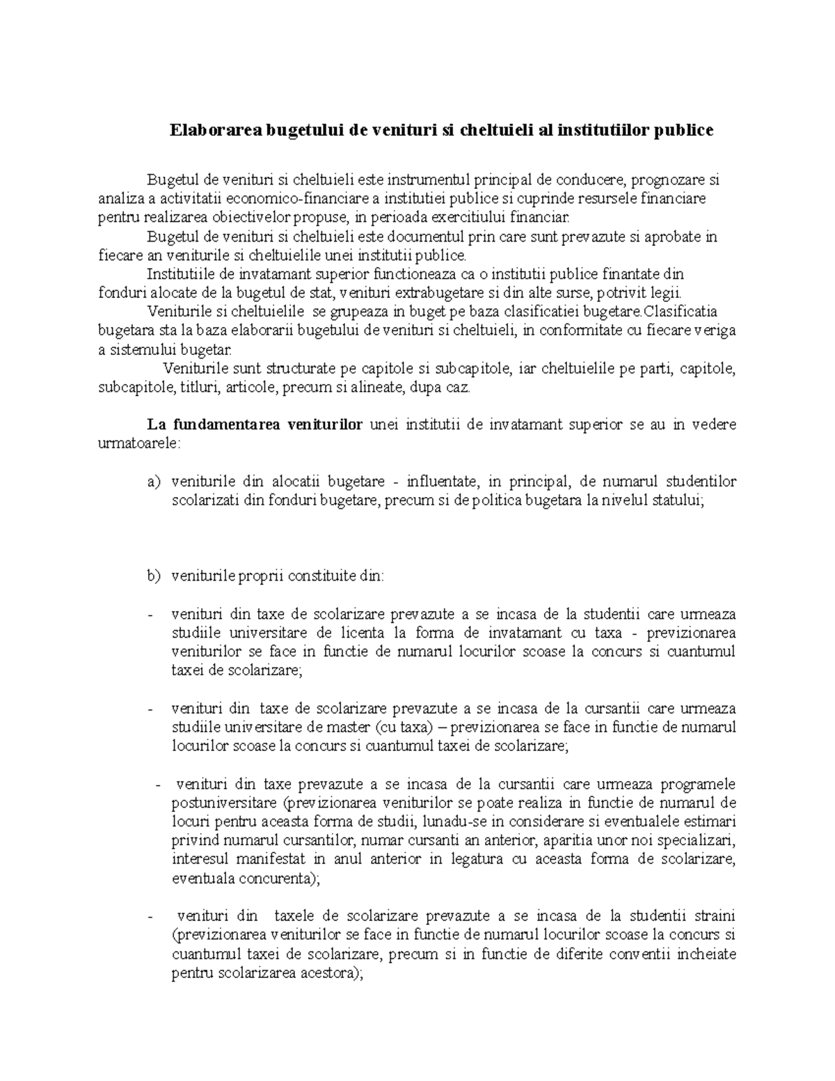 Elaborarea bugetelor venituri cheltuieli la institutiile publice-2017 ...
