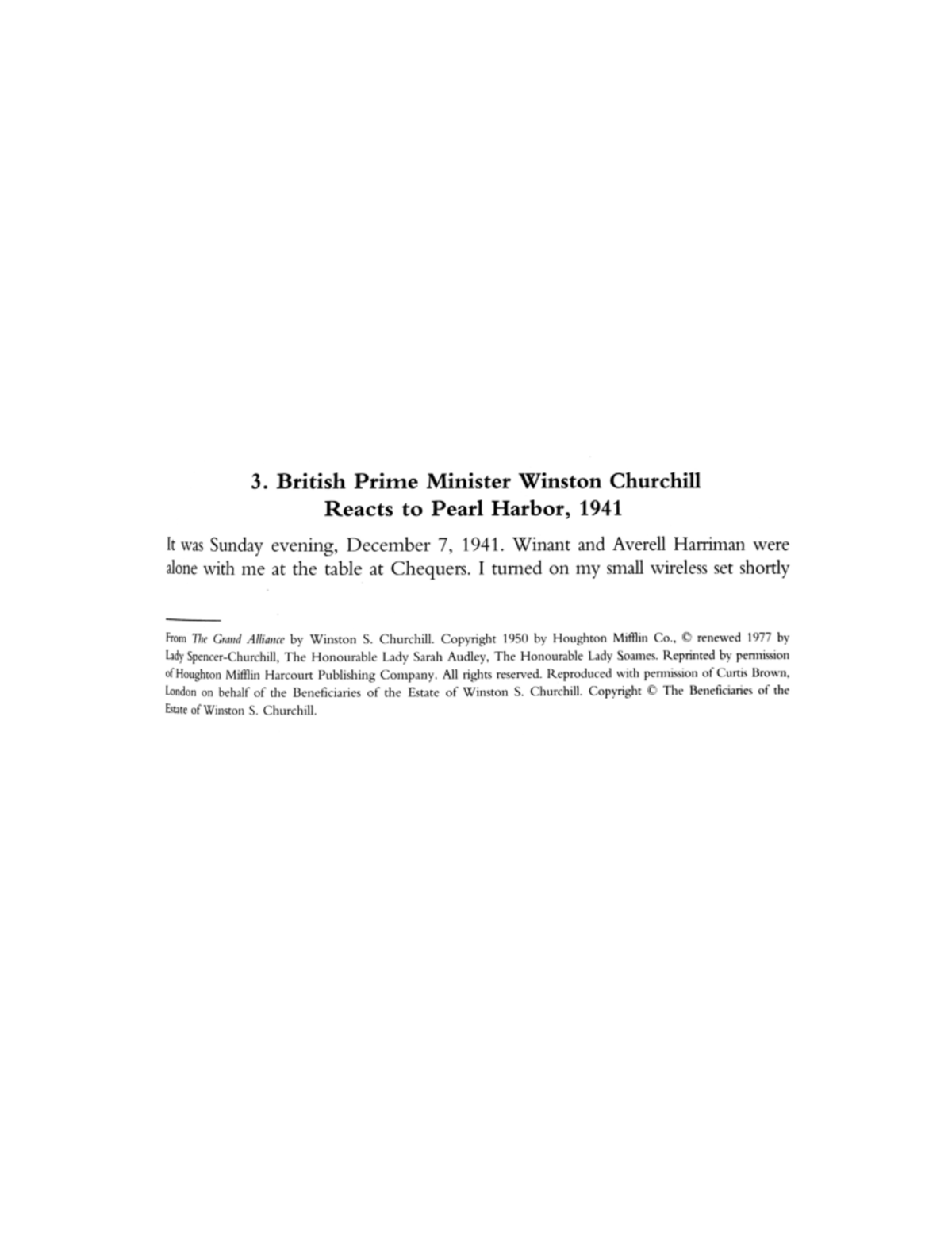 Winston Churchill Pearl Harbor Notes - HIS241 - Studocu