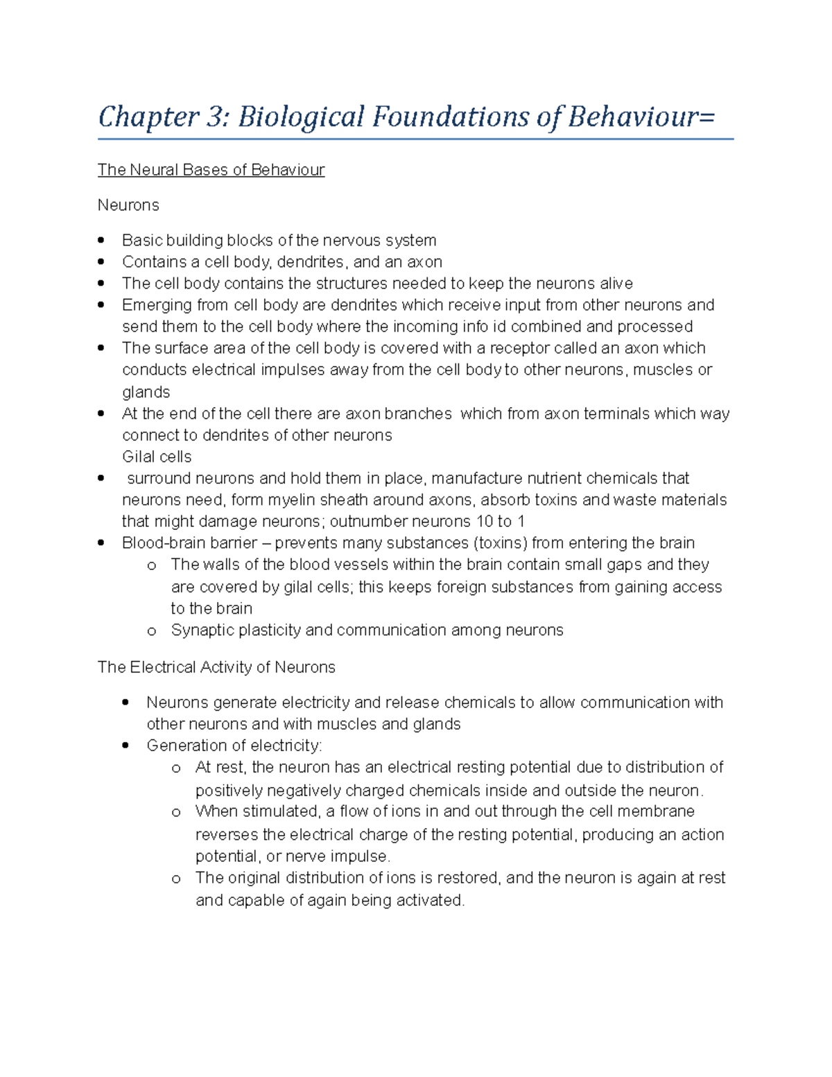 Chap 3 - chapter 3 summary notes - Psychology Frontiers and ...