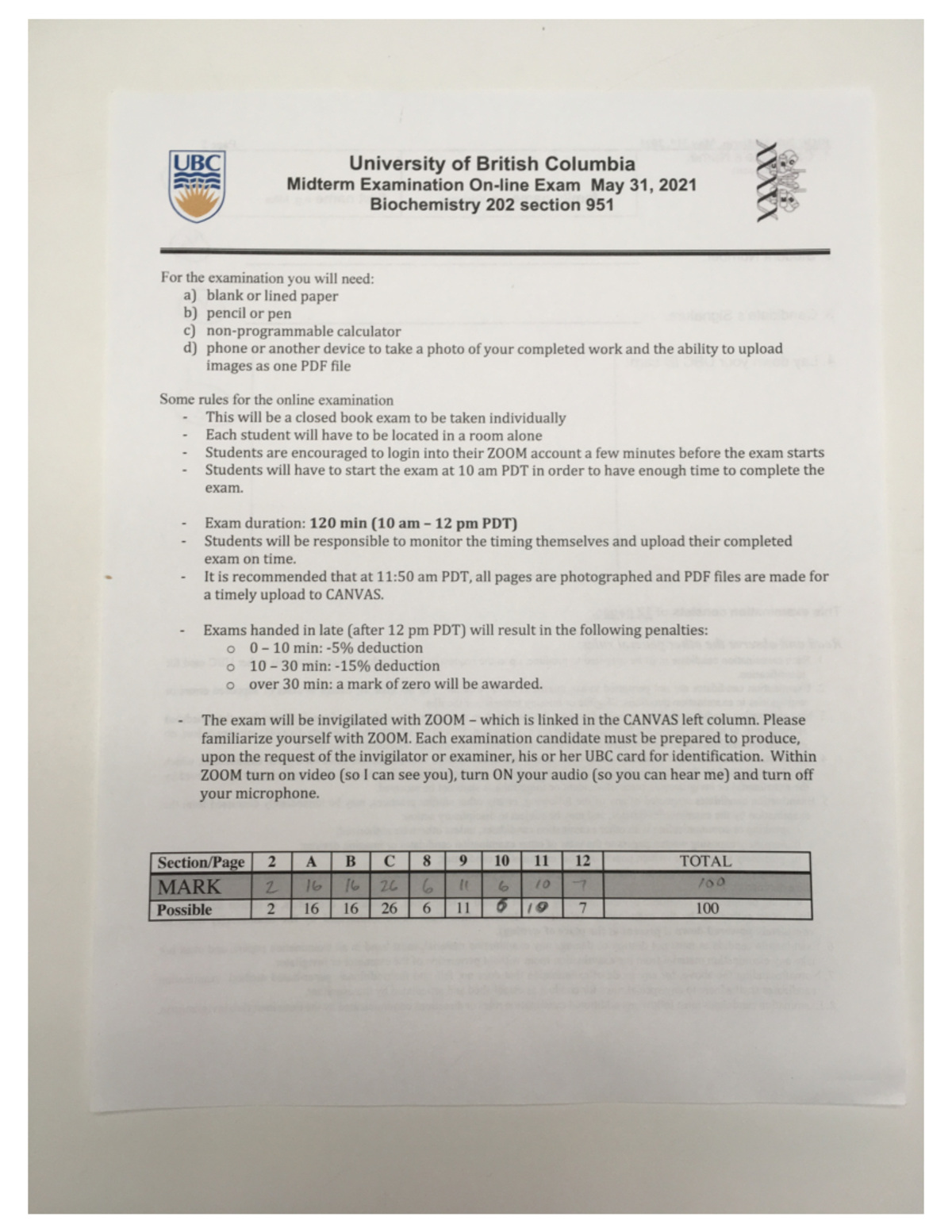 Midterm Bioc 202 2021 KEY - BIOC 302 - Studocu