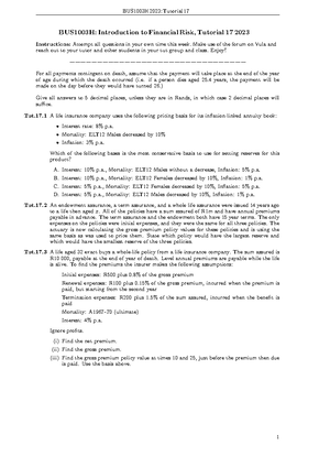 Tut test 7 - Instructions: Attempt all the following questions ...