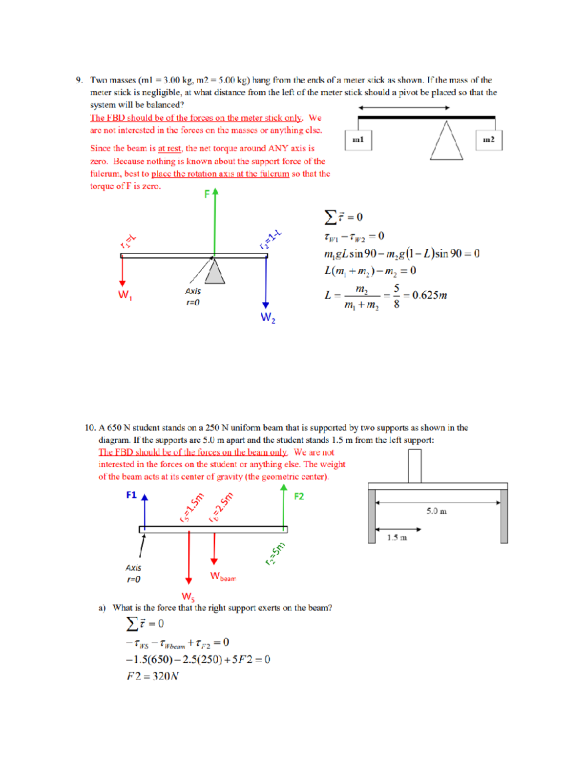 Solution to selected problem in torque and inertia for civil ...
