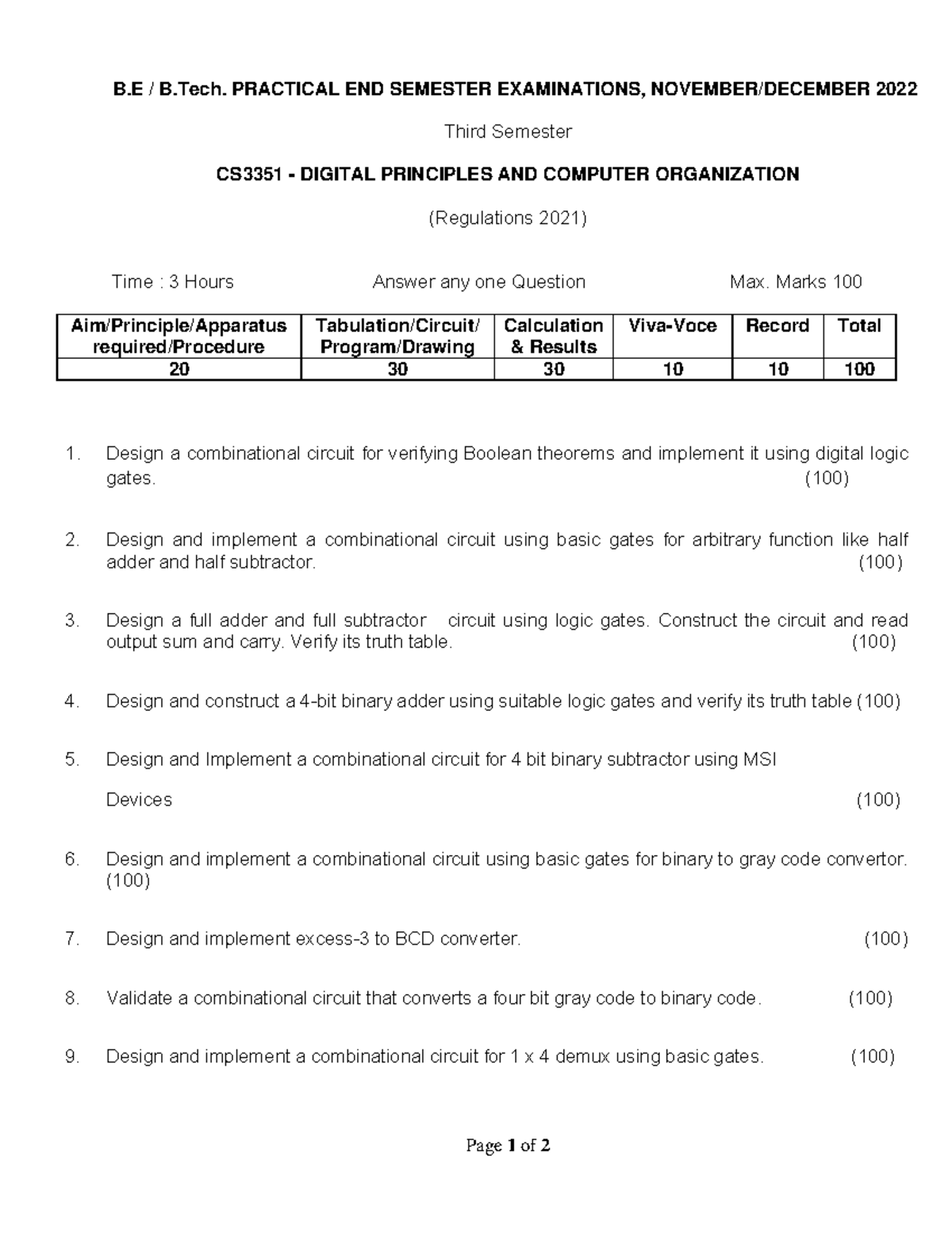 CS3351 SET2 - KIGHGJKCKZMCBVJACJNZJKCNJLKZXNCLKJSA - Page 1 of 2 B / B ...