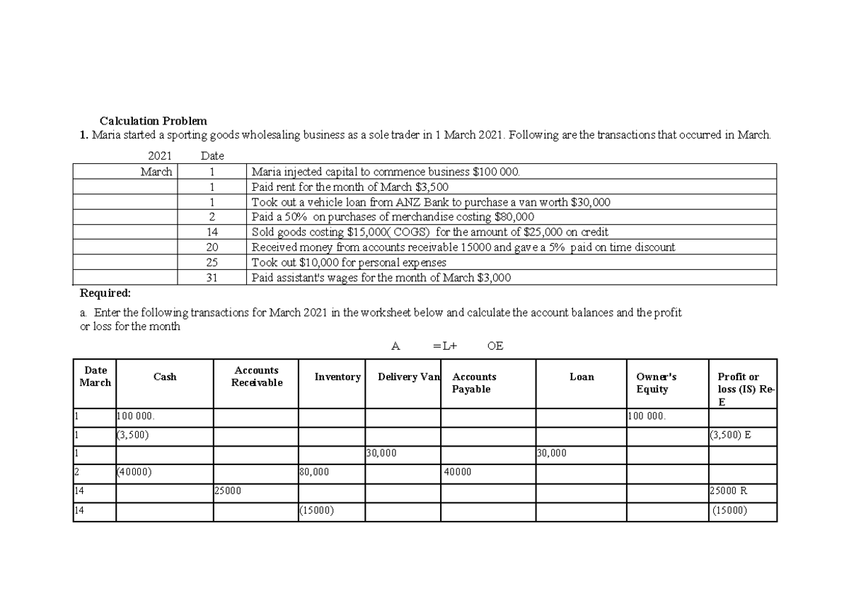 Session 6-Practical in class 2 (with solutions) - Calculation Problem 1 ...