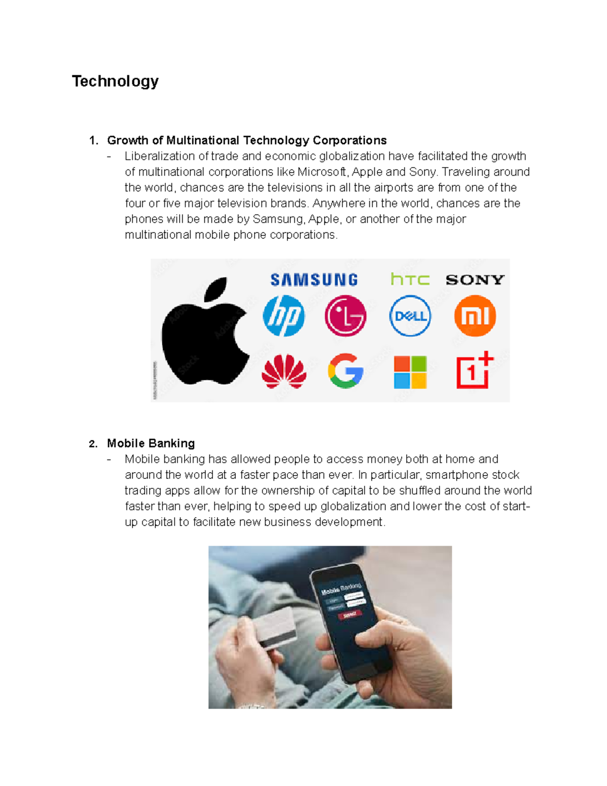 Technology - none - Technology 1. Growth of Multinational Technology ...