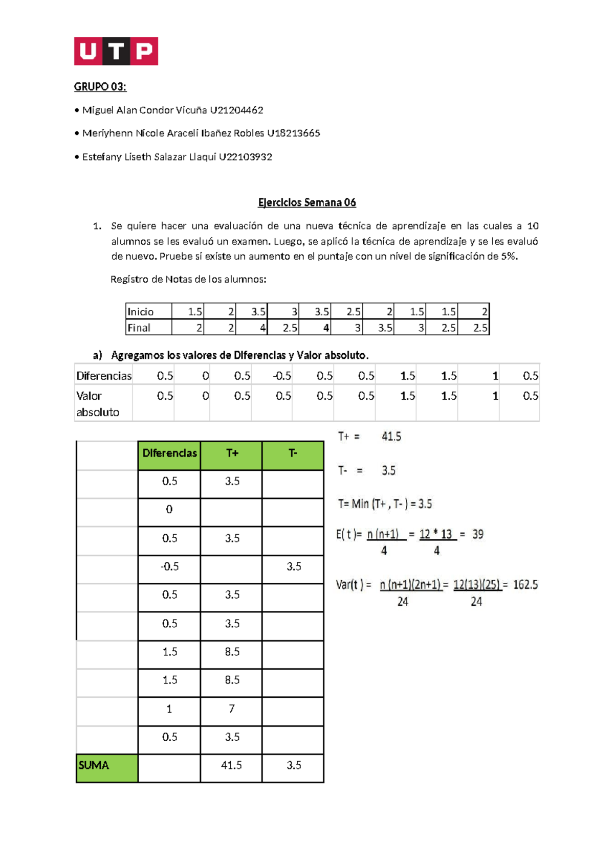 Ejercicios+semana+06 - GRUPO 03: • Miguel Alan Condor Vicuña U ...