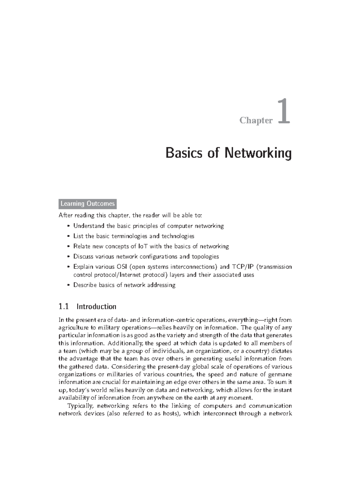 Iot 1 - ... - “CP01” — 2020/11/7 — 12:07 — page 3 — # i Chapter 1 Basics of Networking Learning ...