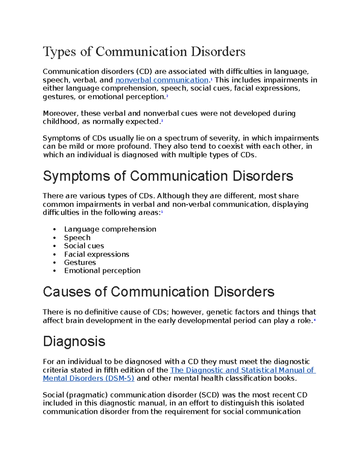 Communication disorder - Types of Communication Disorders Communication ...