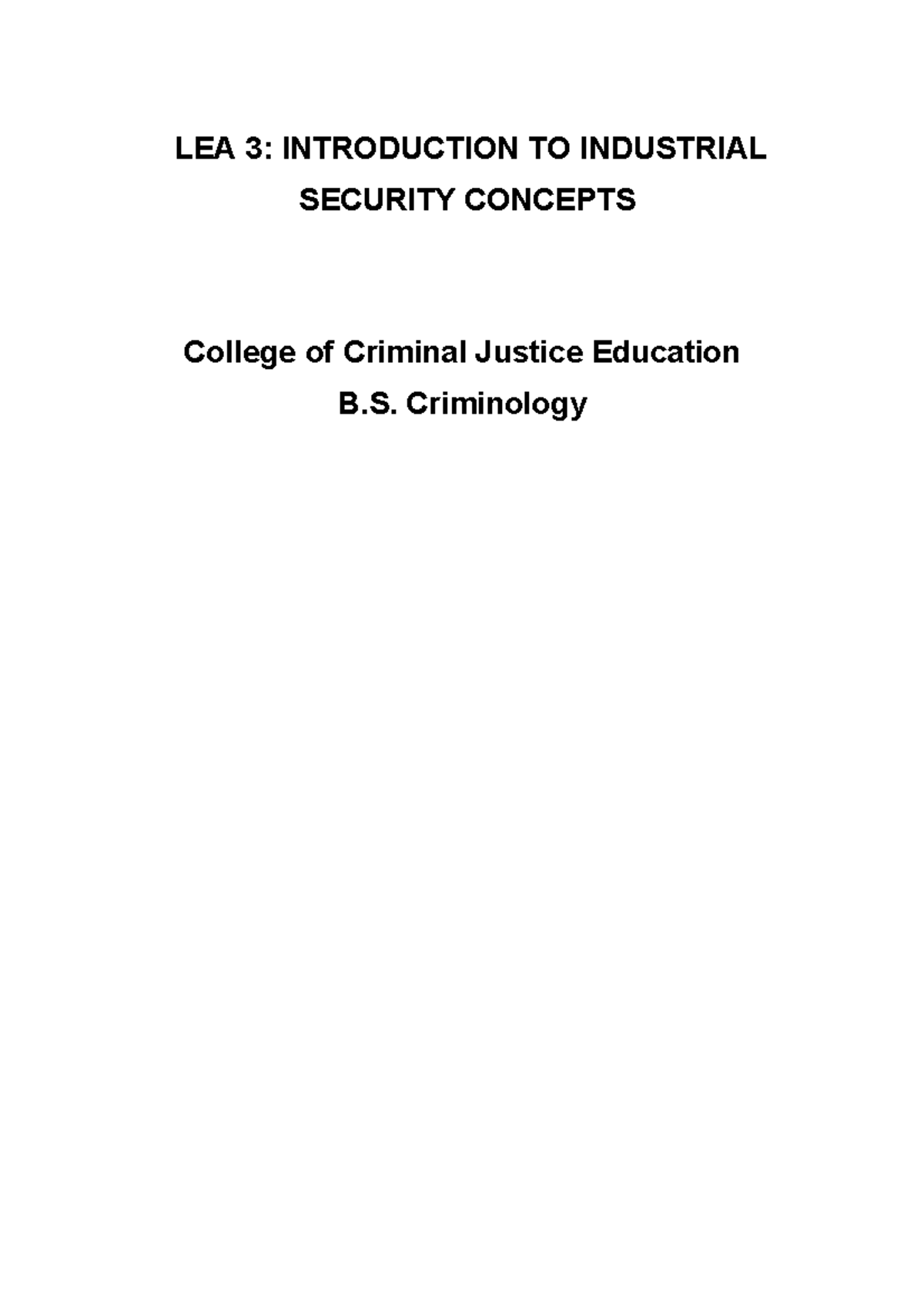 Module on lea 3 module 1 sent to student - LEA 3: INTRODUCTION TO ...