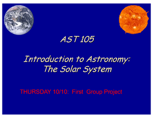AST 105 - Notes based off lecture and Textbook: Cosmic Perspective ...