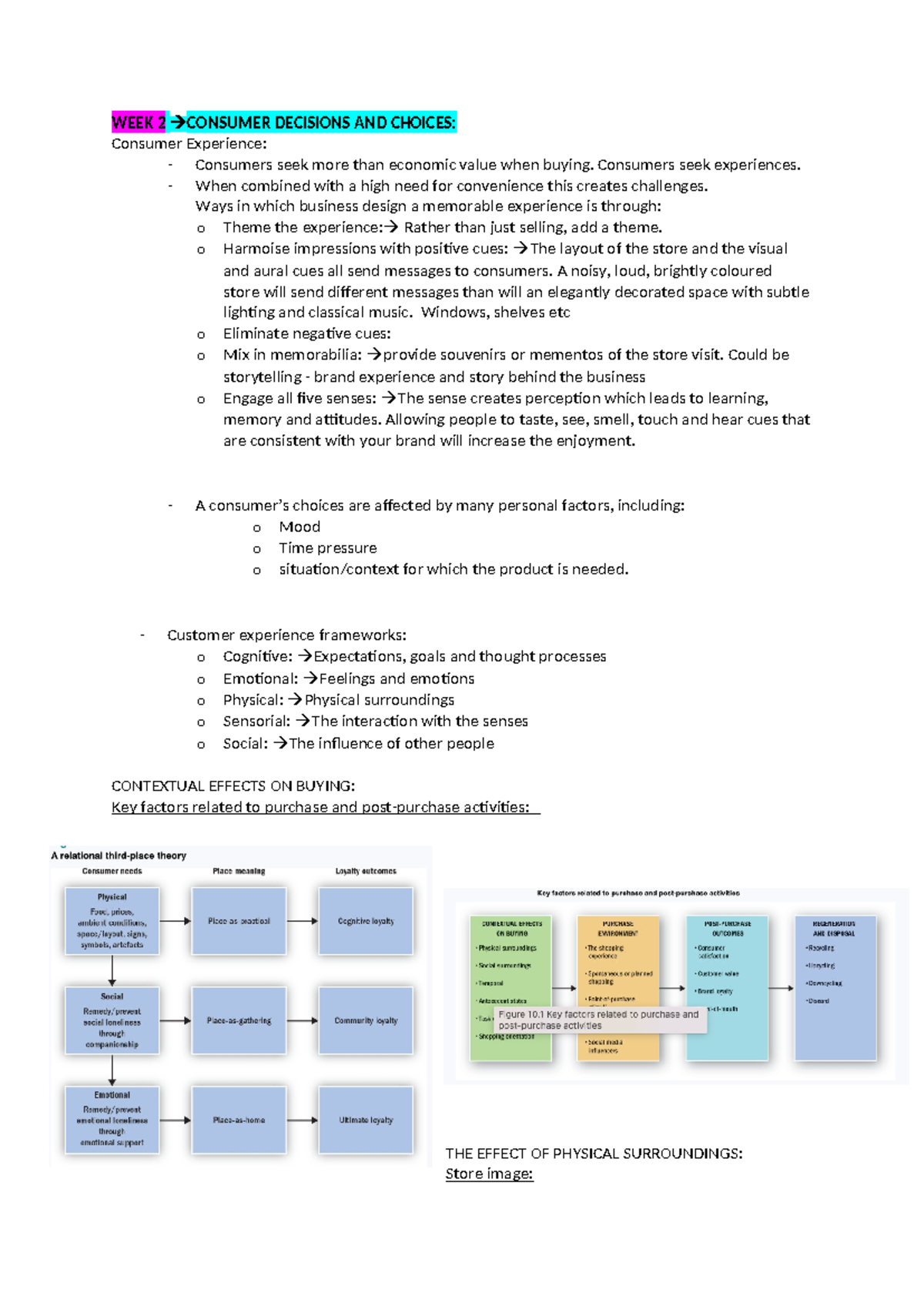 FULL COURSE NOTES - WEEK 2 CONSUMER DECISIONS AND CHOICES: Consumer ...