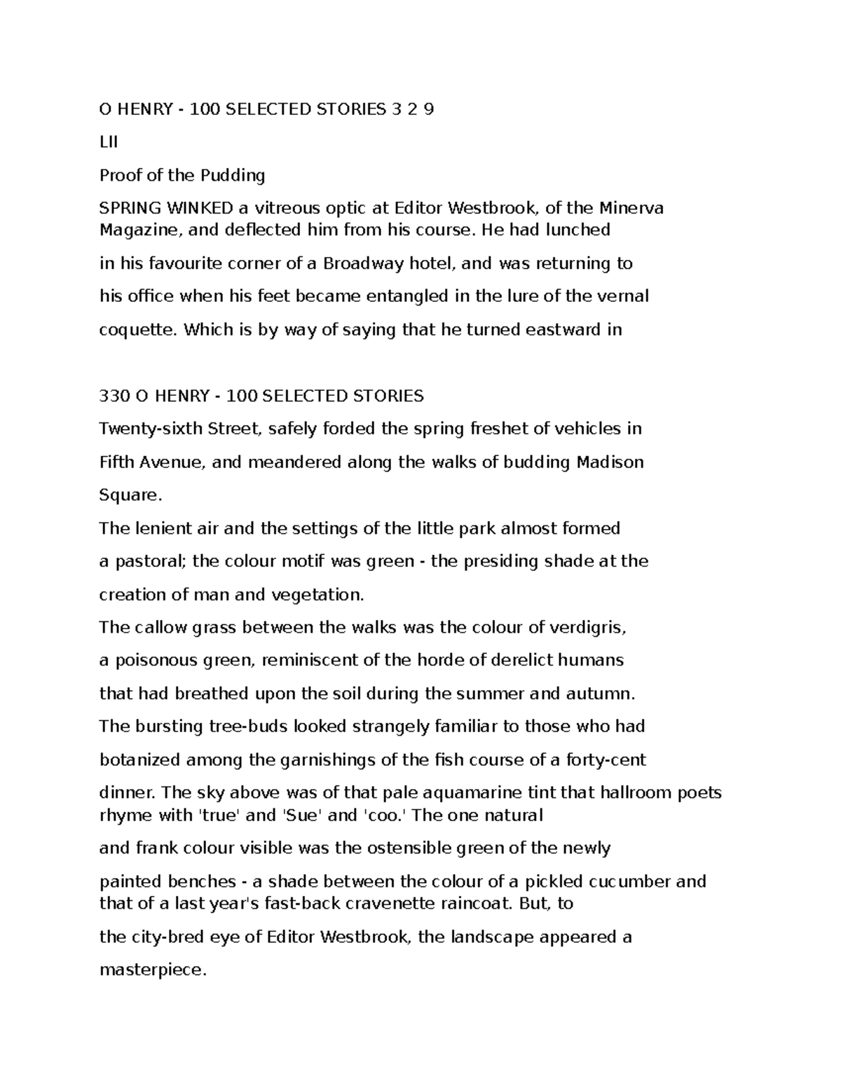 11 The gift of Magi - Lecture Notes - O HENRY - 100 SELECTED STORIES 3 ...