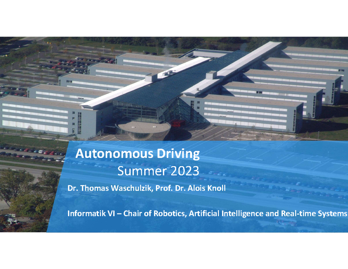 VL 08 NN Basic Tesla - Autonomous Driving Summer 2023 Dr. Thomas ...