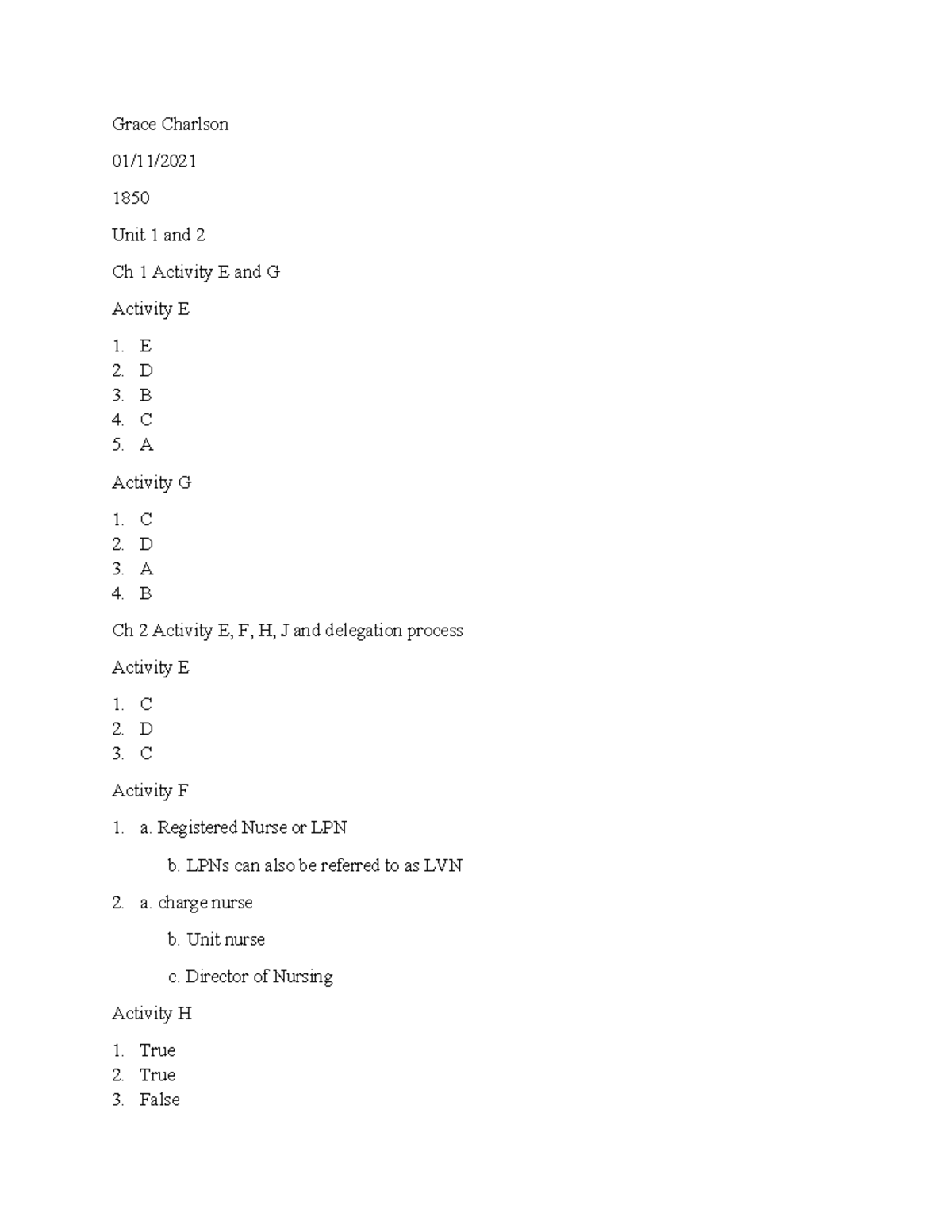 Book Work Unit 1 - notes - Grace Charlson 01/11/ 1850 Unit 1 and 2 Ch 1 ...