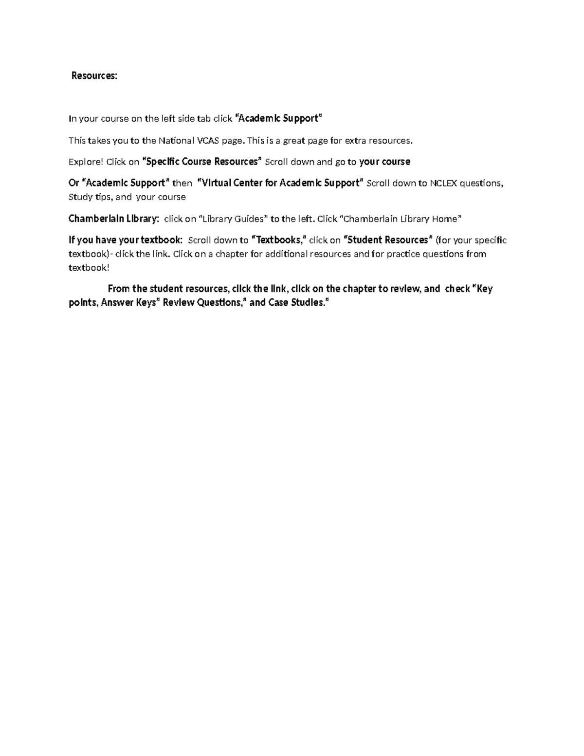How to find resources - help guides - Resources: In your course on the ...